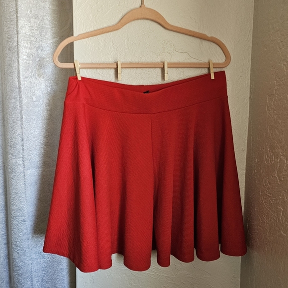 Urban Coco | Skirts | Red Skater Skirt Urban Coco Size Xl Stretchy ...